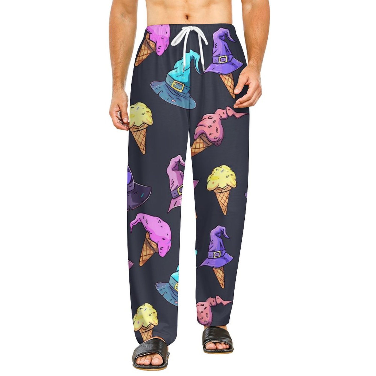 DNAGSB Sweet Mini Witch Hats Ice Cream-1 Mens Pajama Pants, Lounge ...