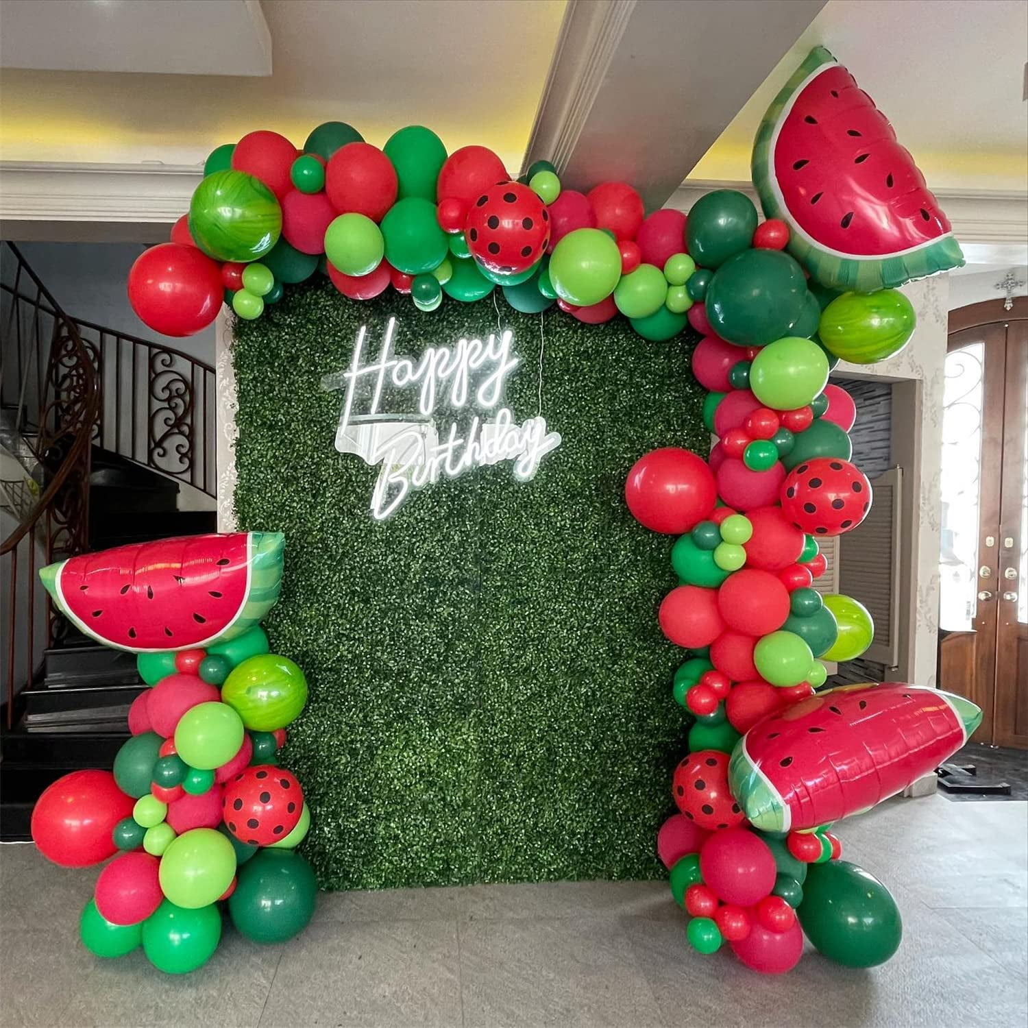 DNBOD 145Pcs Watermelon Party IFF17 Decorations Balloon Arch Kit ...