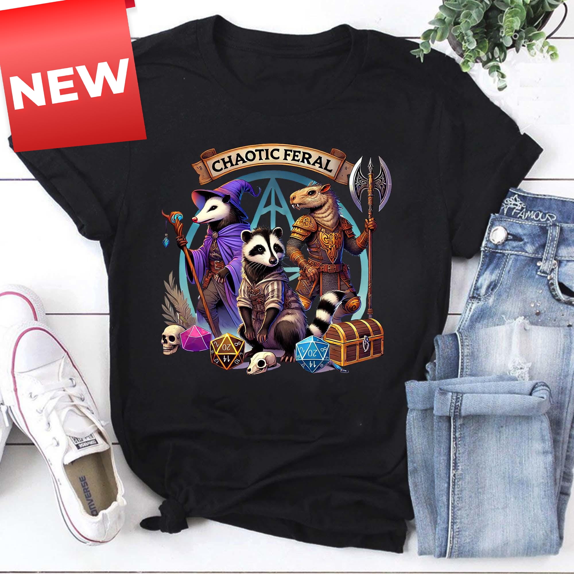 DND Alignment Chaotic Feral T-shirt Dungeons And Dragons Shirt Dnd ...