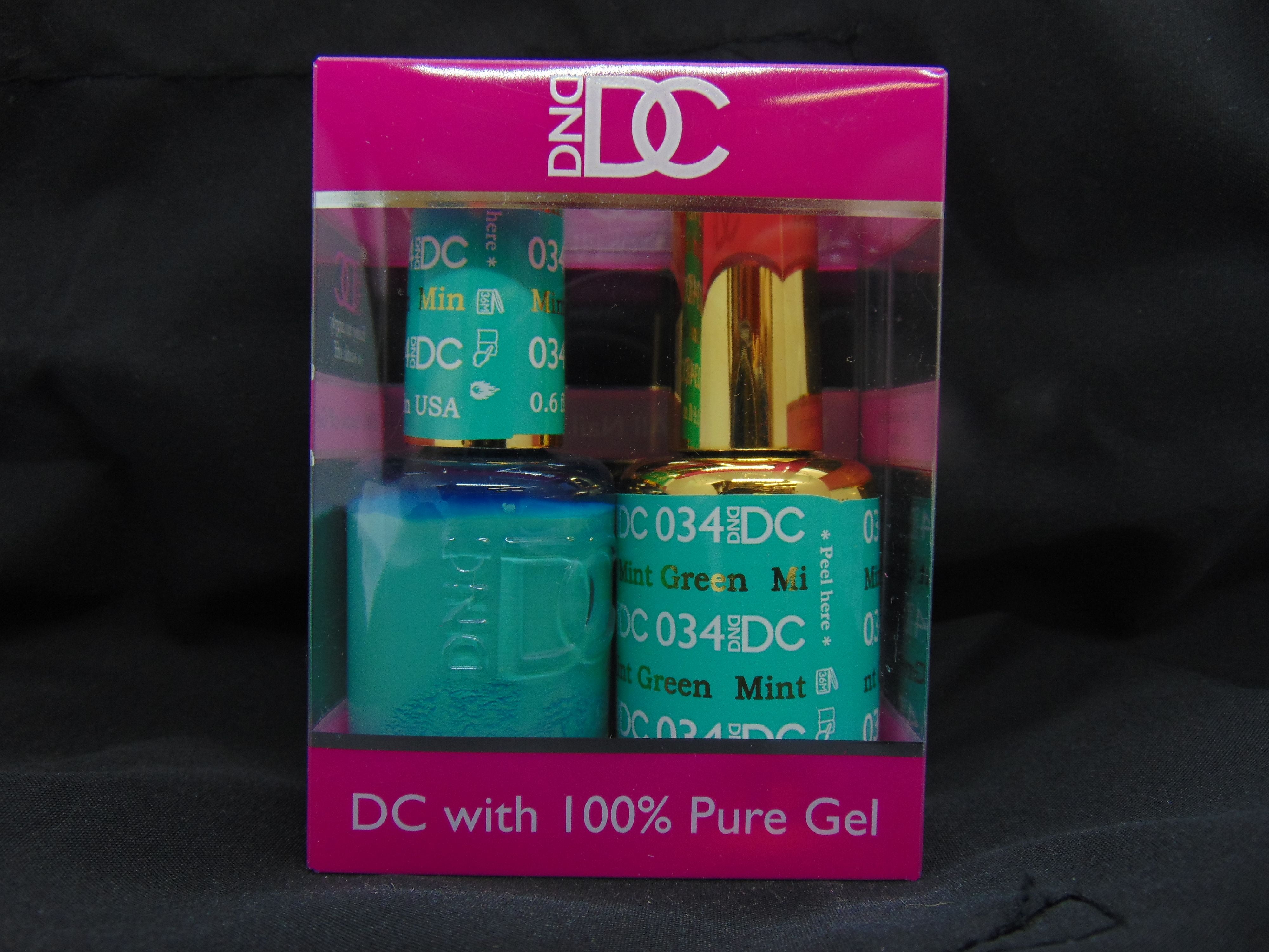 DND - DC Duo Soak off Gel & Matching nail polish, #034 - Mint Green ...