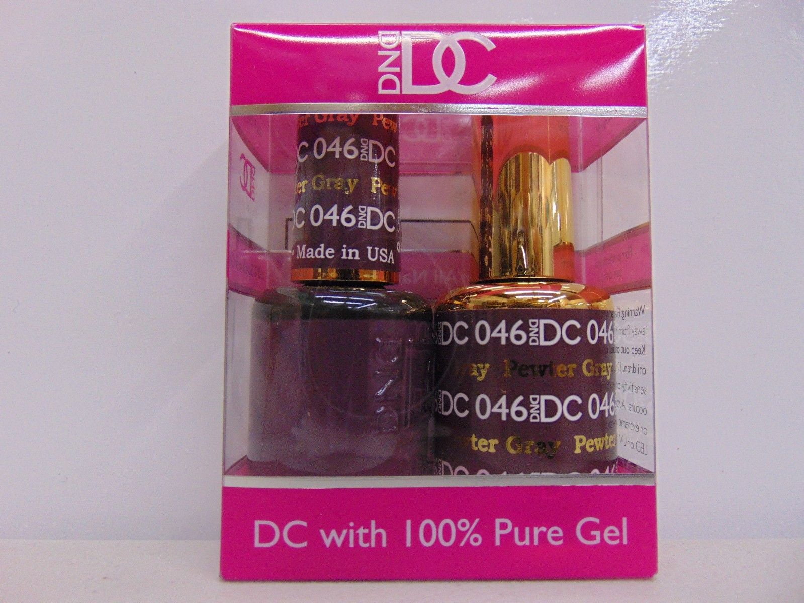 DND - DC Duo Soak off Gel & Matching nail polish, #046 - Pewter Gray ...