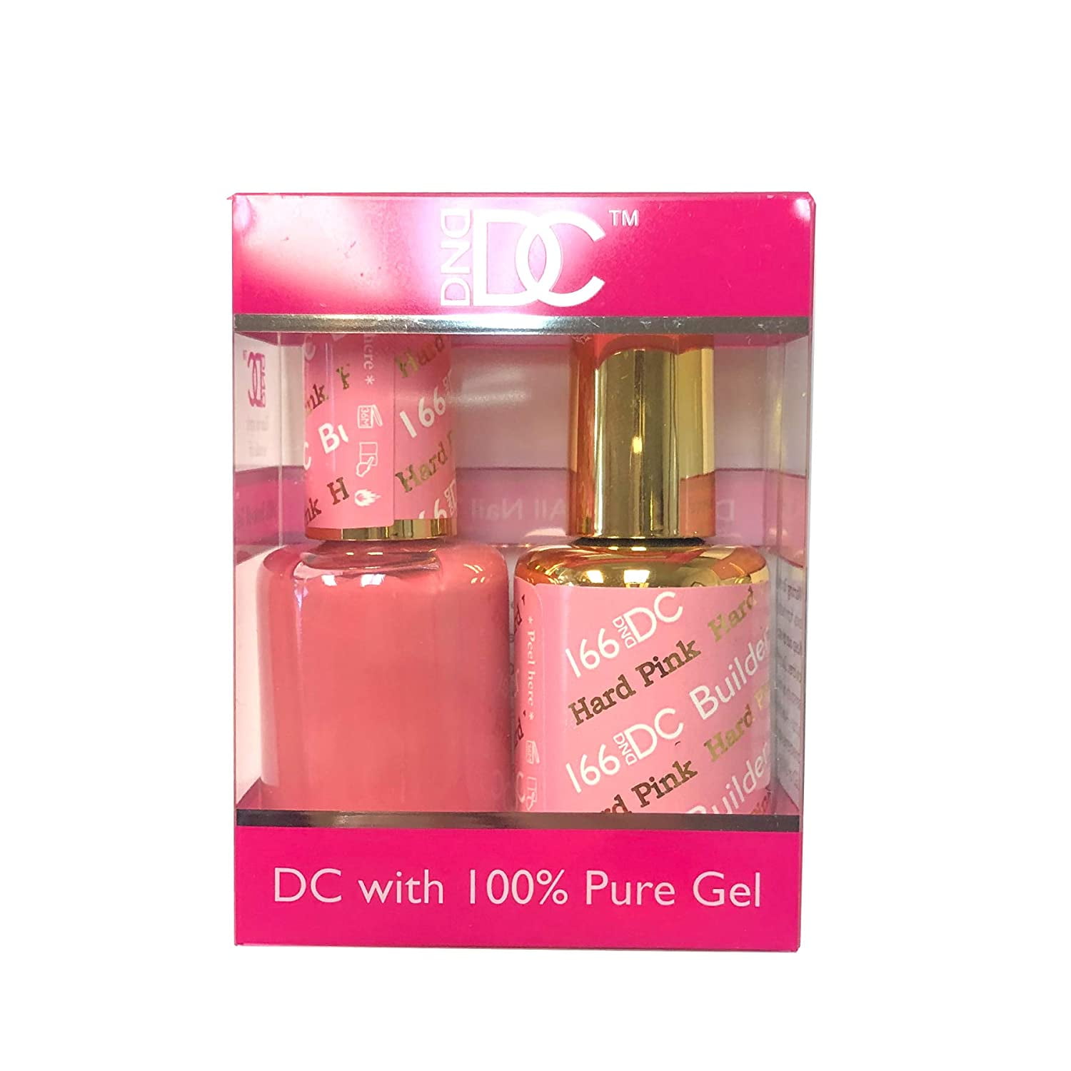 DND - DC Duo Soak off Gel & Matching nail polish - #166 Hard Pink ...