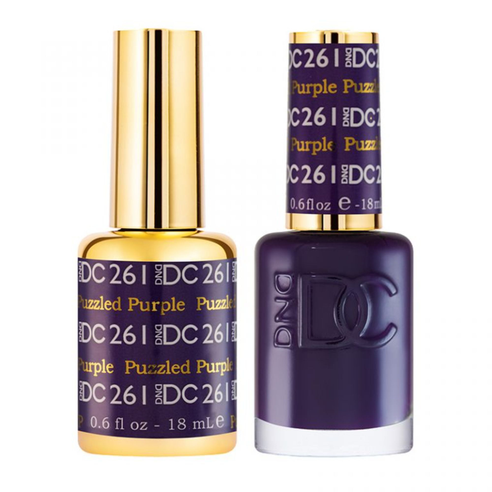 DND DC Puzzled Purple Gel Polish #261, DND DC Gel Polish for Nails ...