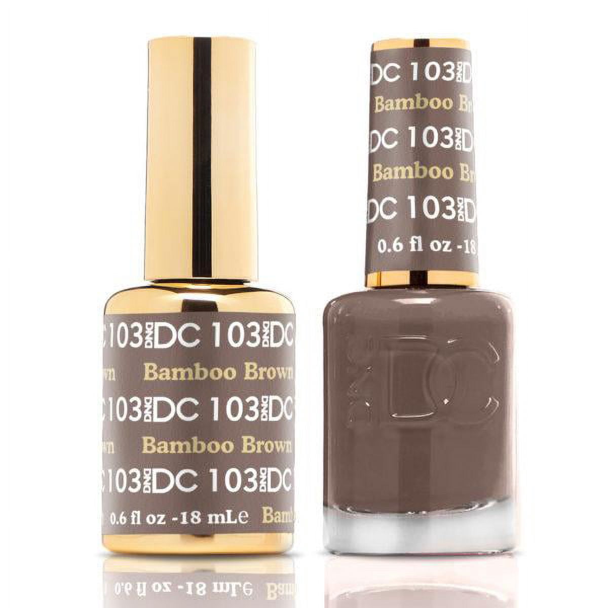DND DC Soak Off Gel Polish + Matching Nail Polish Duo #103 Bamboo Brown ...