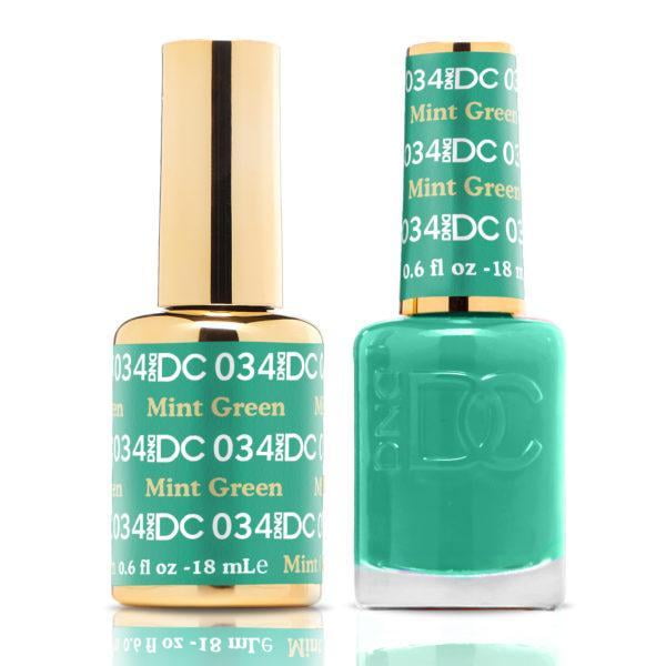 DND DC Soak Off Gel Polish + Matching Nail Polish Duo #34 Mint Green ...