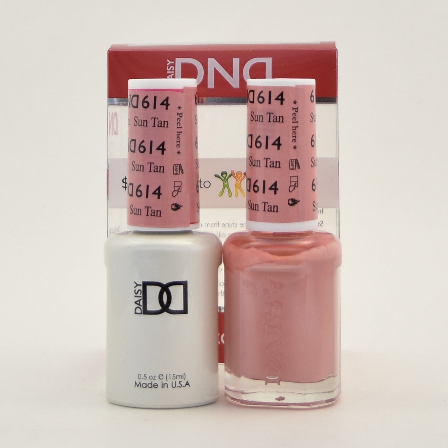 DND Daisy Soak Off Gel Polish + Matching Nail Polish Duo 614 Sun Tan ...