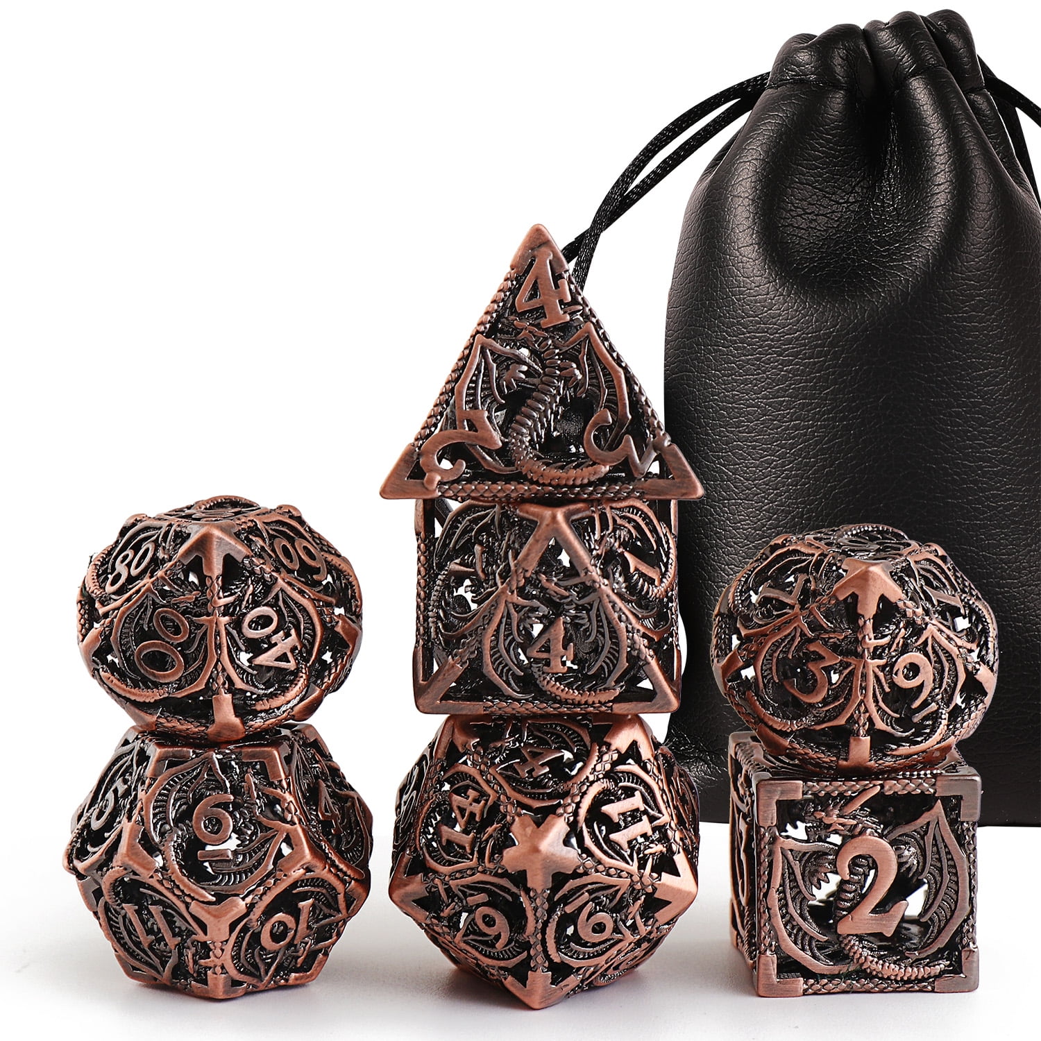 DND Dice Hollow D&D Metal Dice Dungeons and Dragons Dice Set with Gift ...