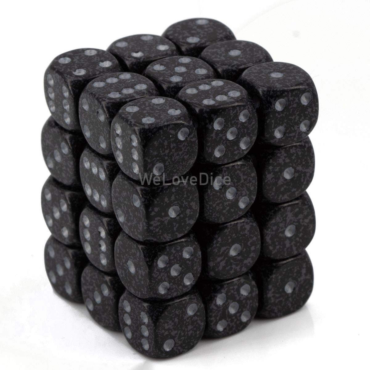 DND Dice Set-Chessex D&D Dice-12mm Speckled Ninja Plastic Polyhedral ...