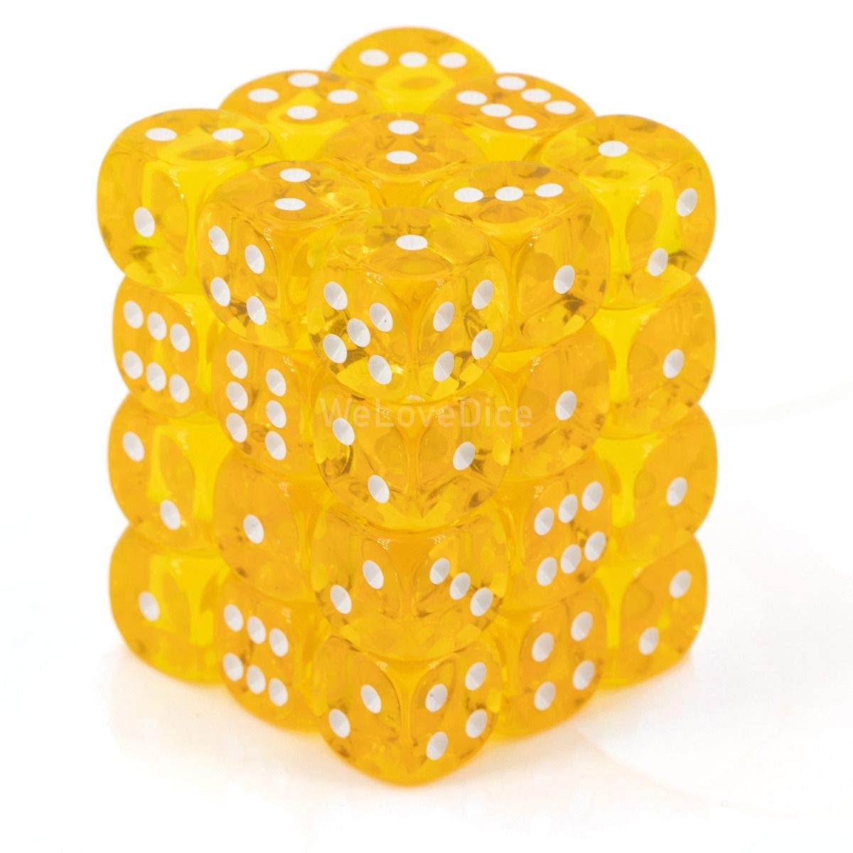 DND Dice Set-Chessex D&D Dice-12mm Translucent Yellow and White Plastic ...