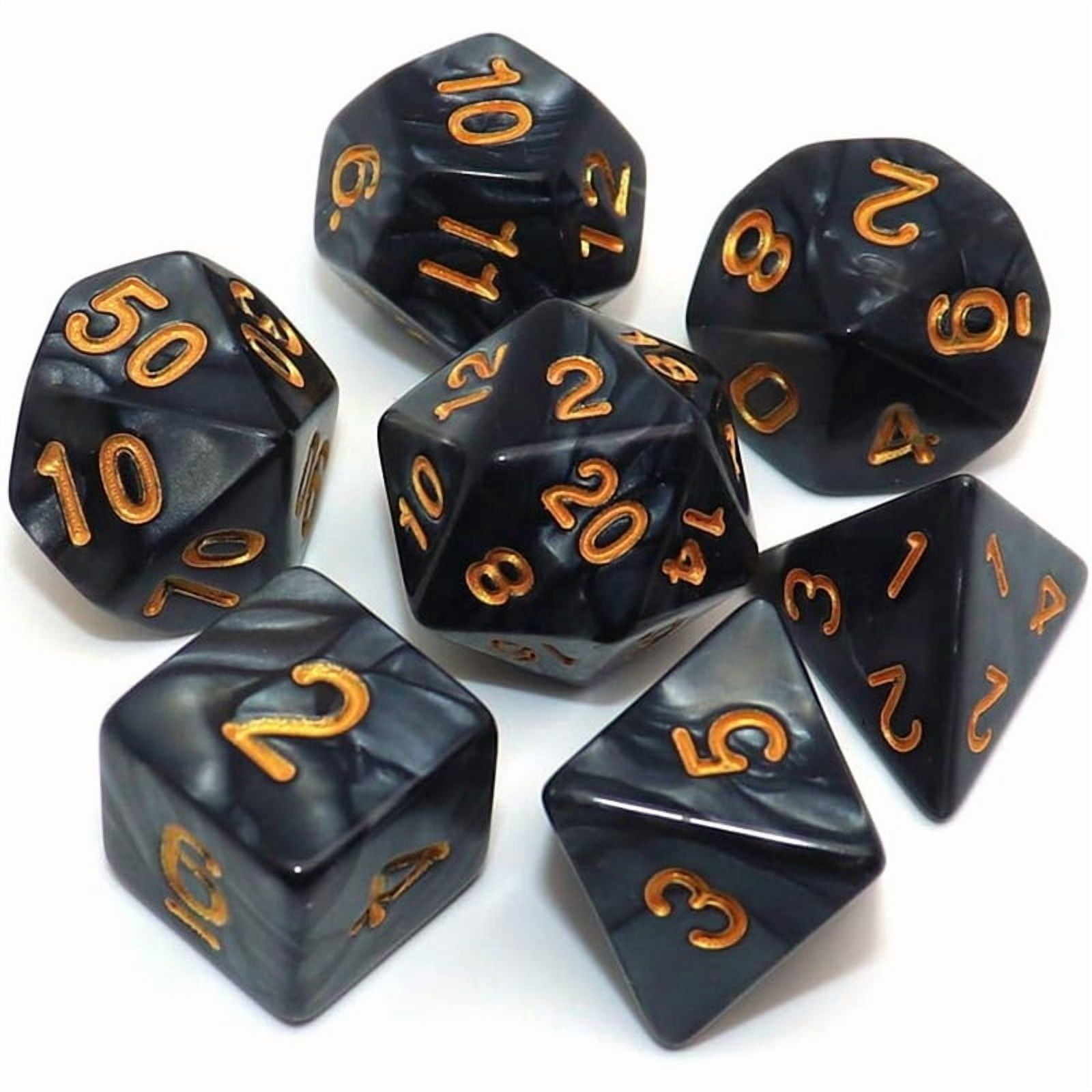 DND Dice Set Dark Blue Mix Black Nebula Dice for Dungeon and Dragons D ...