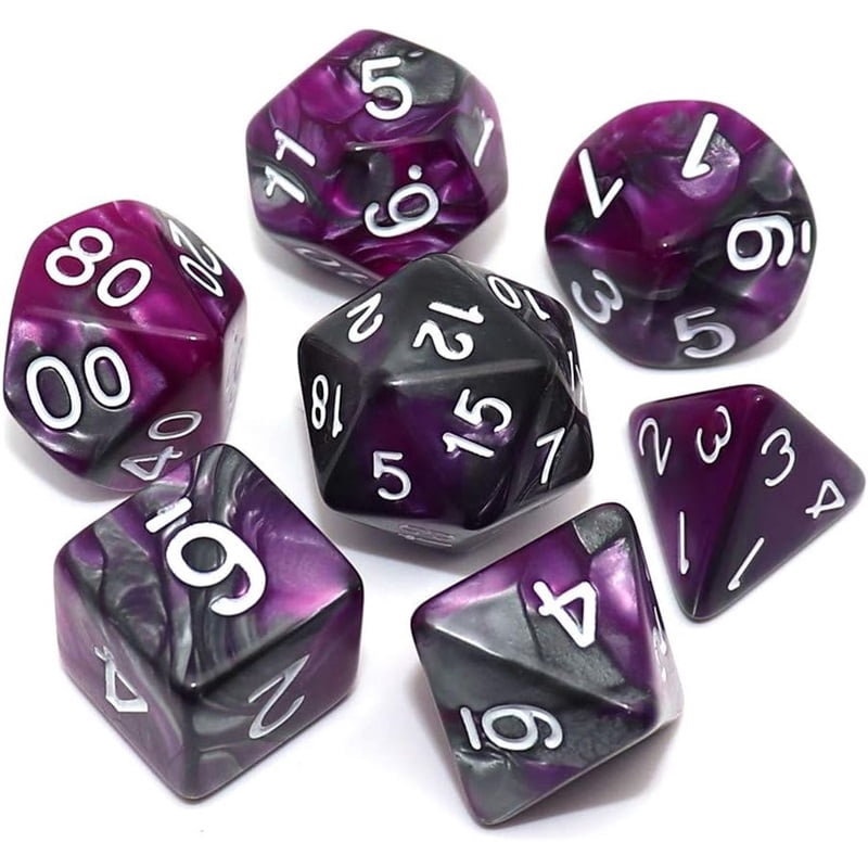 DND Dice Set Dark Blue Mix Black Nebula Dice for Dungeon and Dragons D ...