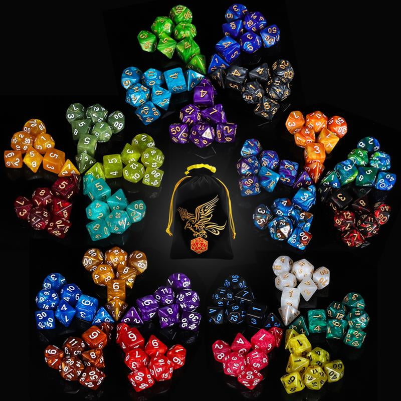 DND Dice Set - Polyhedral Dice, D&D Dice Sets with bag,dice sets of D4 ...