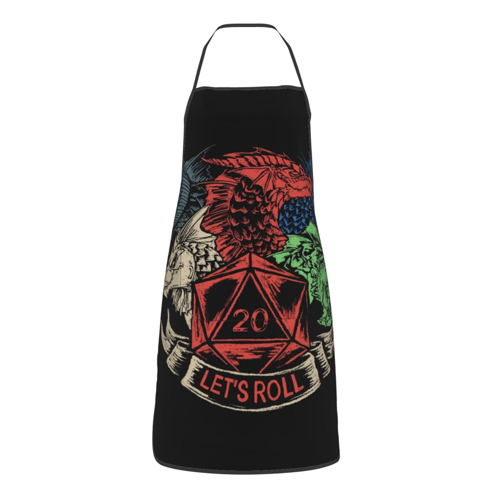 DND Dungeons And Dragons Apron 2 Pockets Adjustable Aprons for Cooking ...