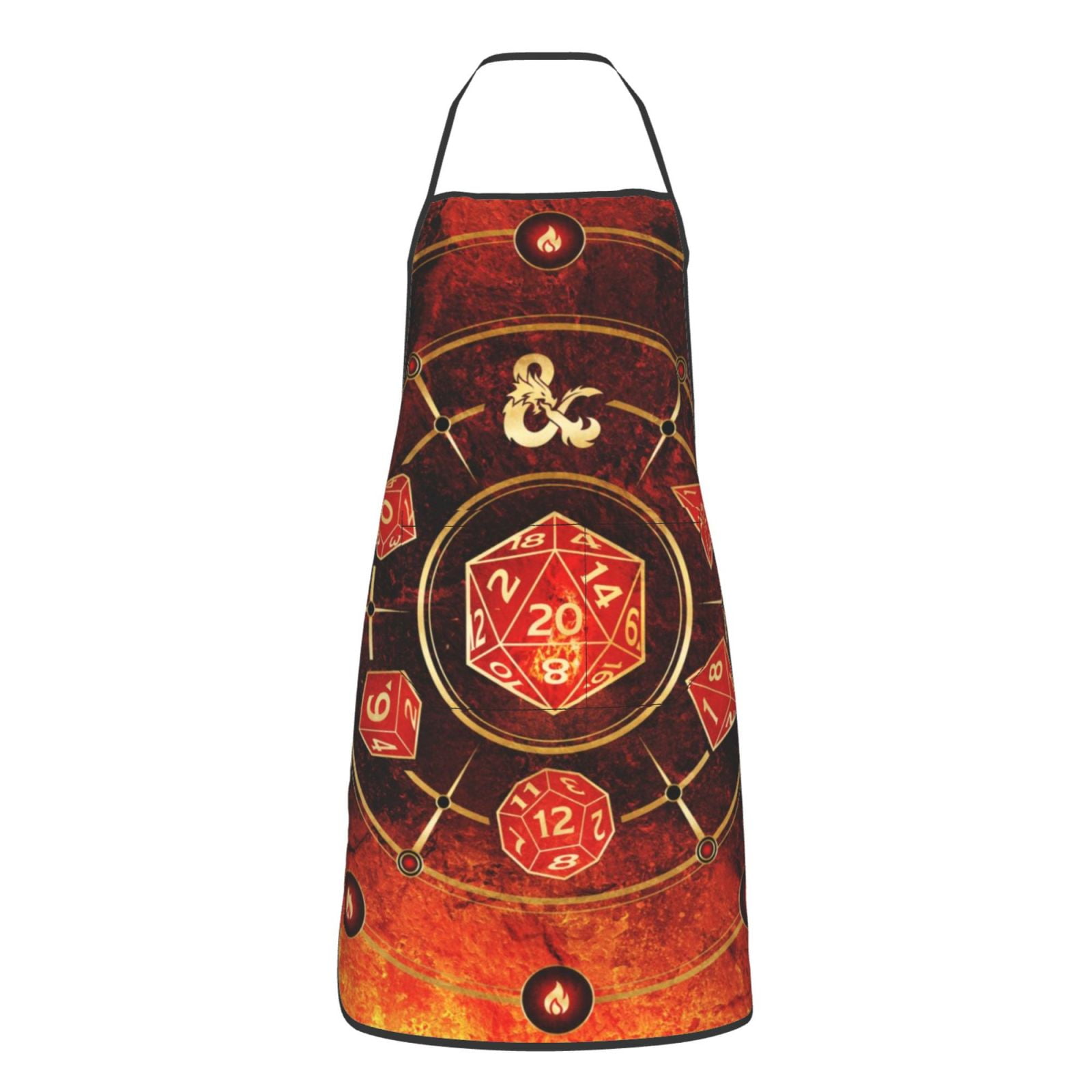 DND Dungeons And Dragons Apron 2 Pockets Adjustable Aprons for Cooking ...