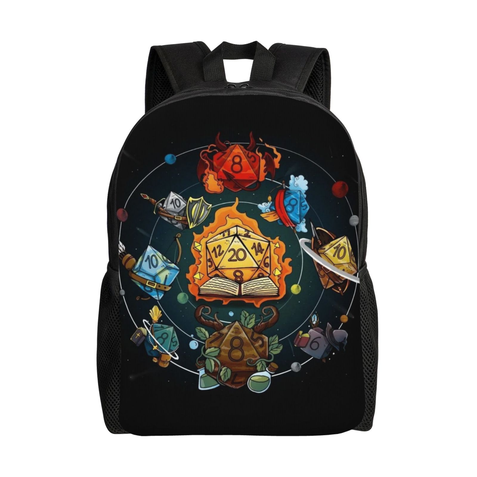 DND Dungeons And Dragons Backpac Cartoon Travel Bag Large Capacity ...