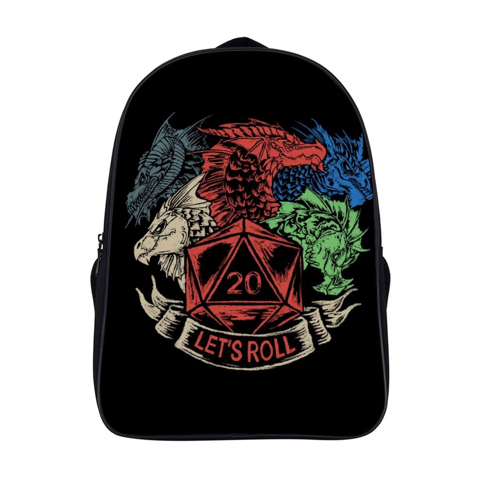 DND Dungeons And Dragons Backpack Unisex Bookbag Nylon Game Knapsack ...