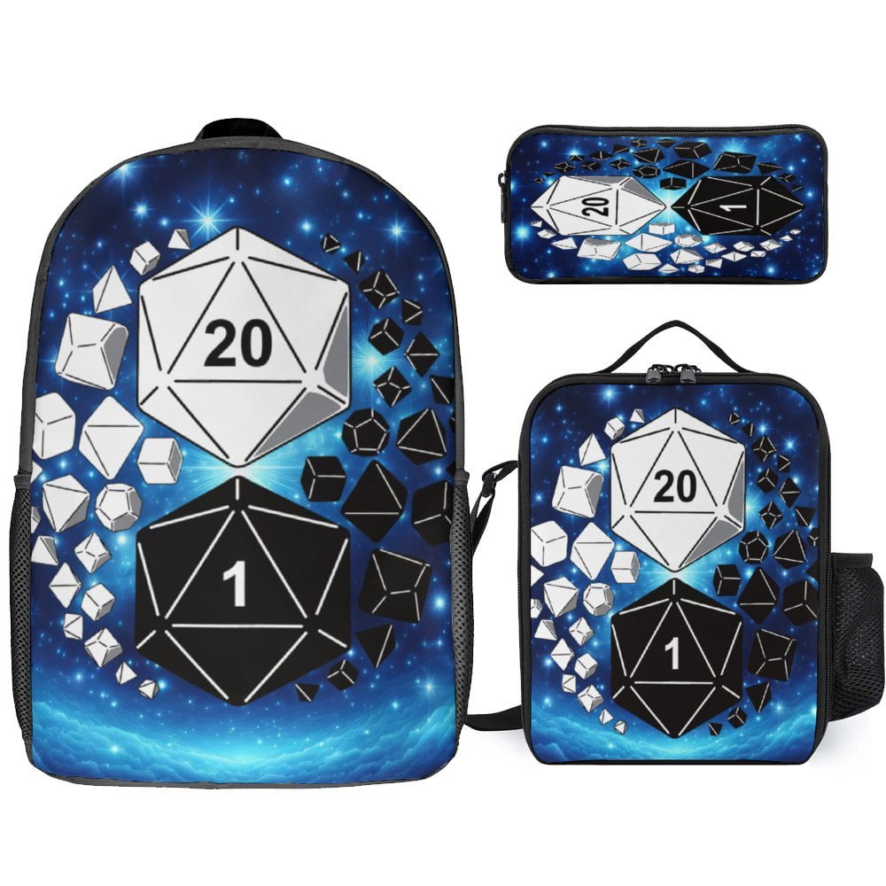 DND Dungeons And Dragons Backpack With Lunch Bag Pencil Bag 3D Printing ...