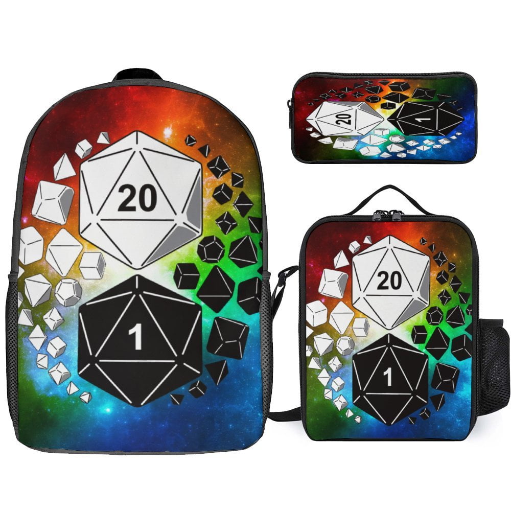 DND Dungeons And Dragons Backpack With Lunch Bag Pencil Bag 3D Printing ...