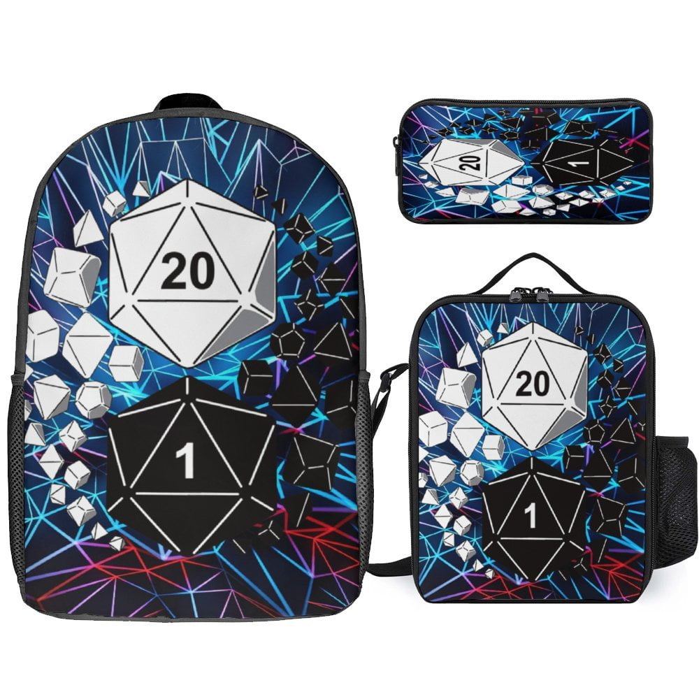 DND Dungeons And Dragons Backpack With Lunch Bag Pencil Bag 3D Printing ...