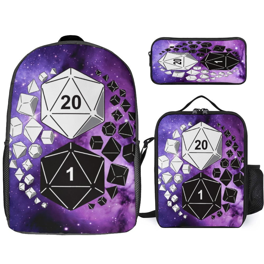 DND Dungeons And Dragons Backpack With Lunch Bag Pencil Bag 3D Printing ...