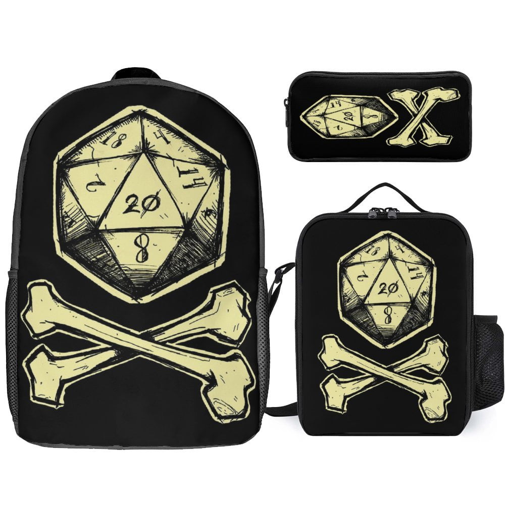 DND Dungeons And Dragons Backpack With Lunch Bag Pencil Bag 3D Printing ...