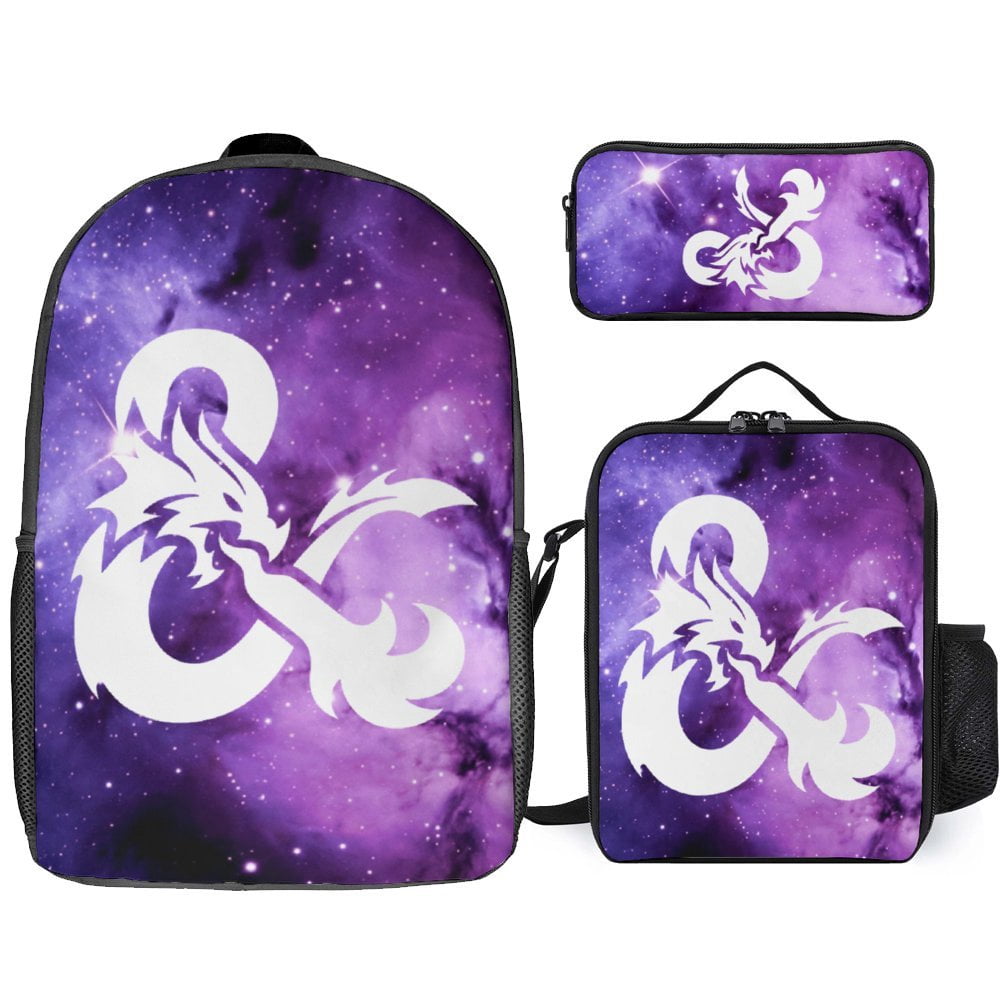 DND Dungeons And Dragons Backpack With Lunch Bag Pencil Bag 3D Printing ...