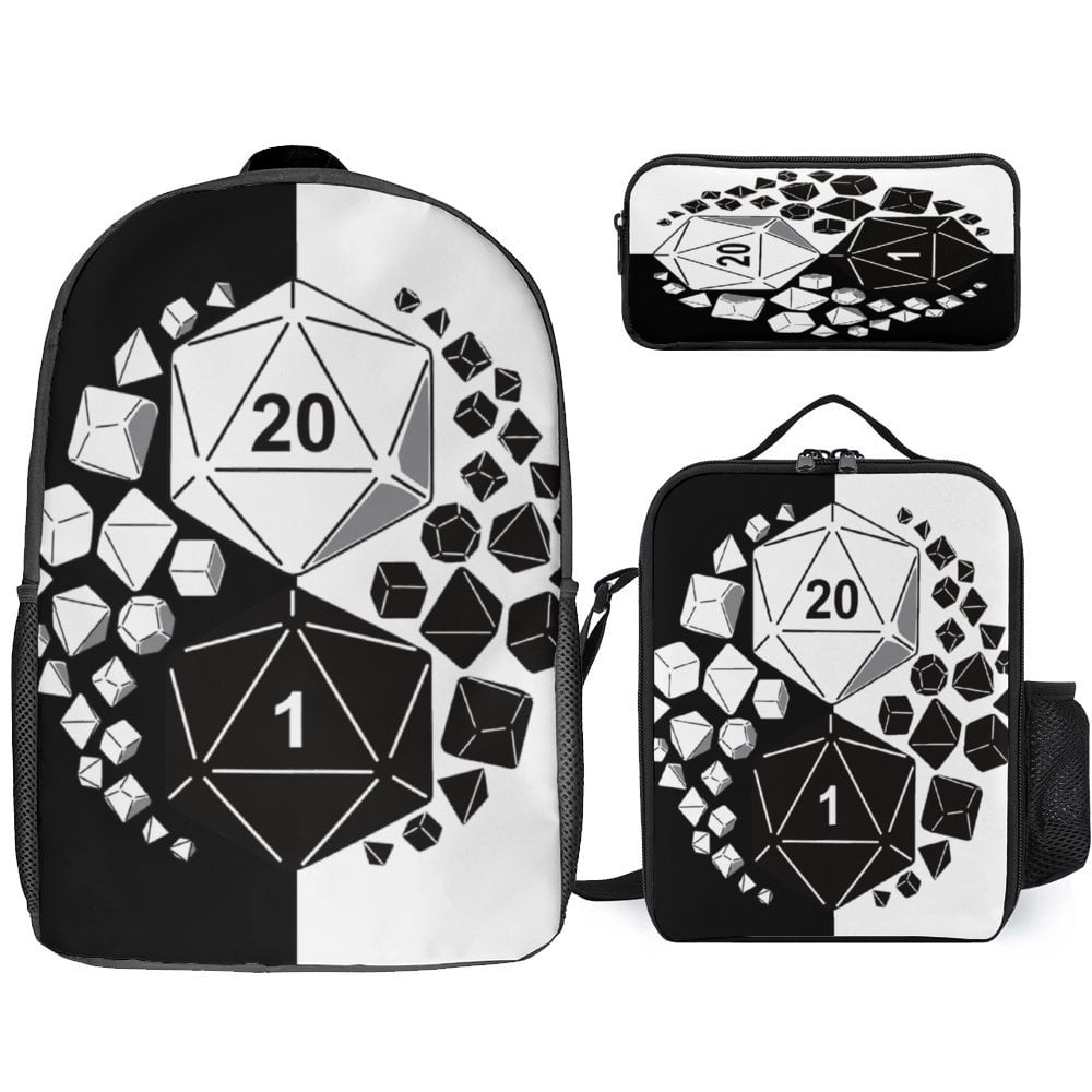 DND Dungeons And Dragons Backpack With Lunch Bag Pencil Bag 3D Printing ...