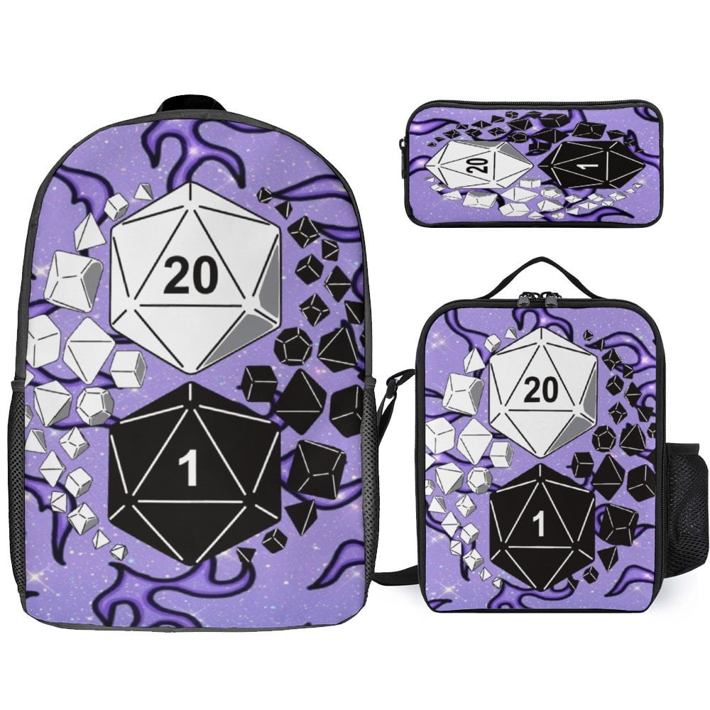 DND Dungeons And Dragons Backpack With Lunch Bag Pencil Bag 3D Printing ...