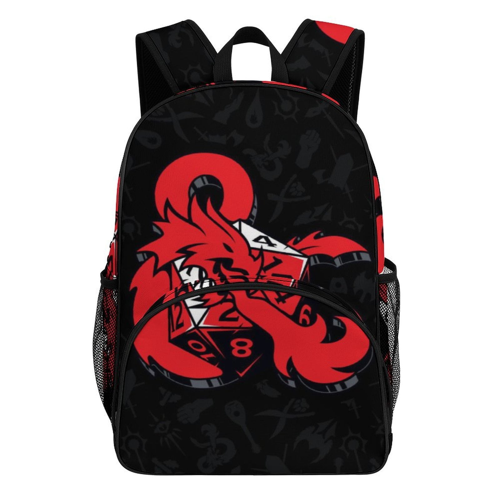 DND Dungeons And Dragons Backpack with Pocket Cartoon Print for Travel ...