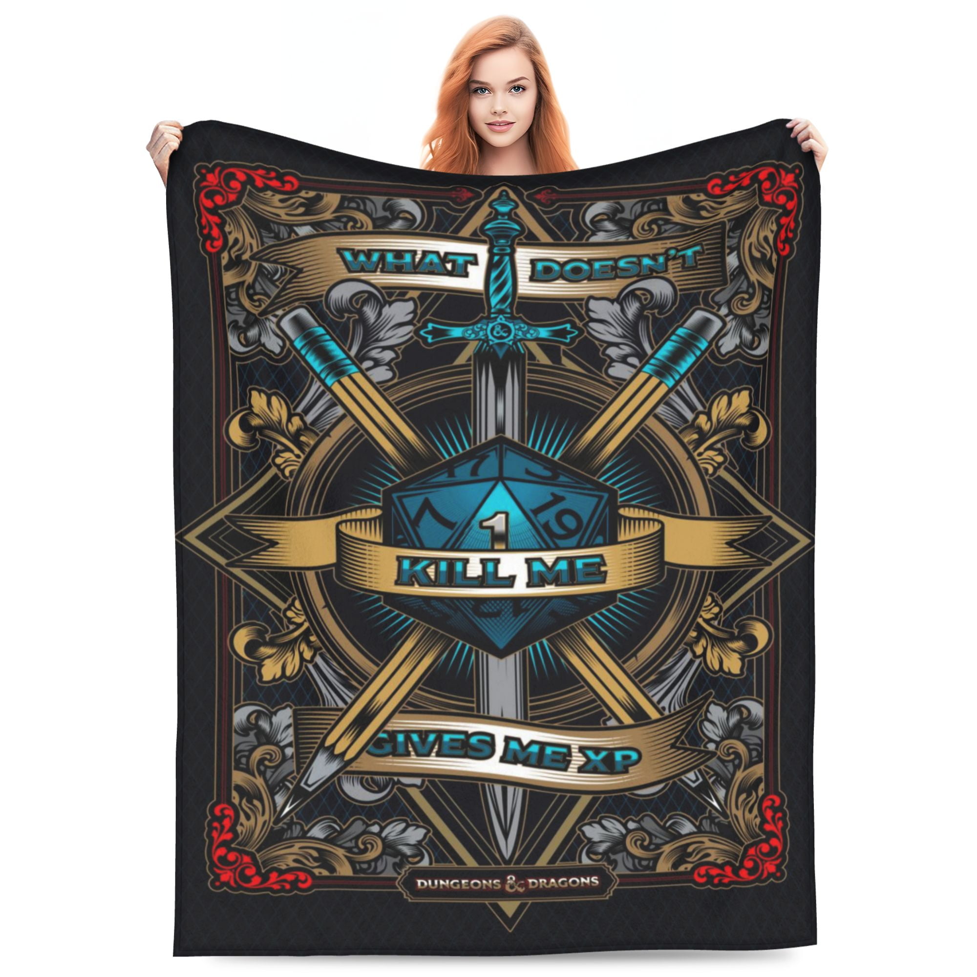 DND Dungeons And Dragons Bed Blanket Super Soft Fleece Throw Blanket ...