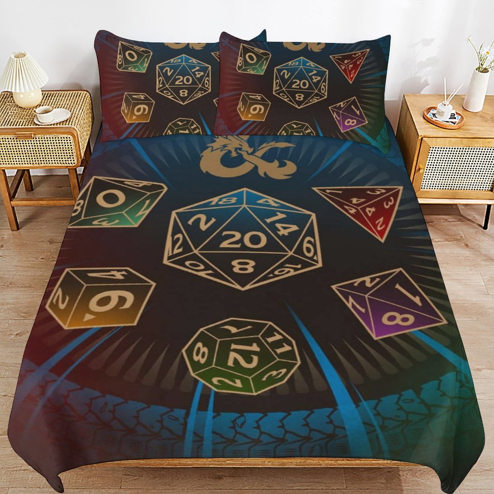 DND Dungeons And Dragons Bedding Set Anime Bedding Set Cartoon Duvet ...