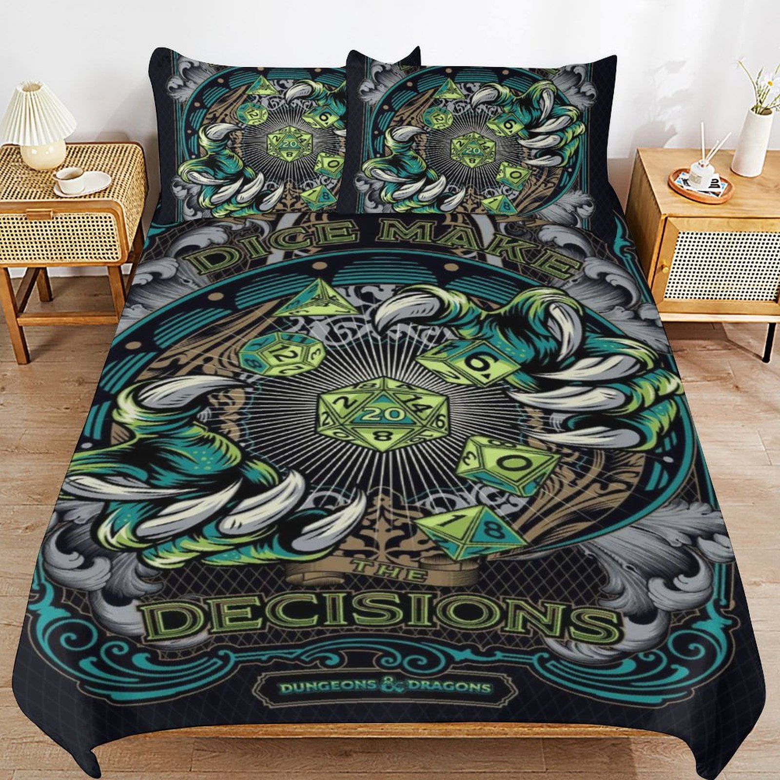 DND Dungeons And Dragons Bedding Set Anime Bedding Set Cartoon Duvet ...