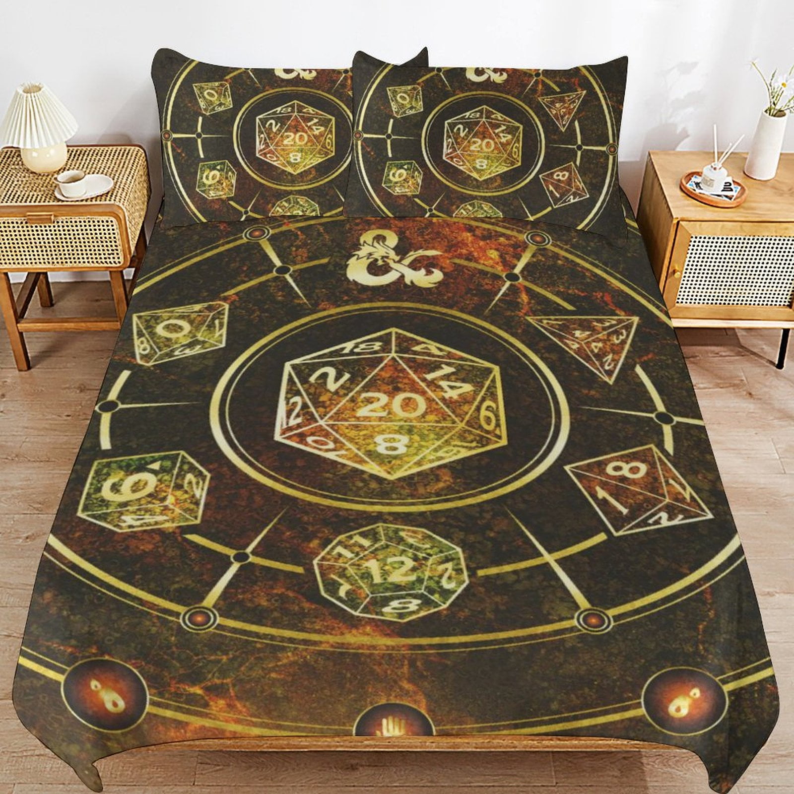 DND Dungeons And Dragons Bedding Set Anime Bedding Set Cartoon Duvet ...