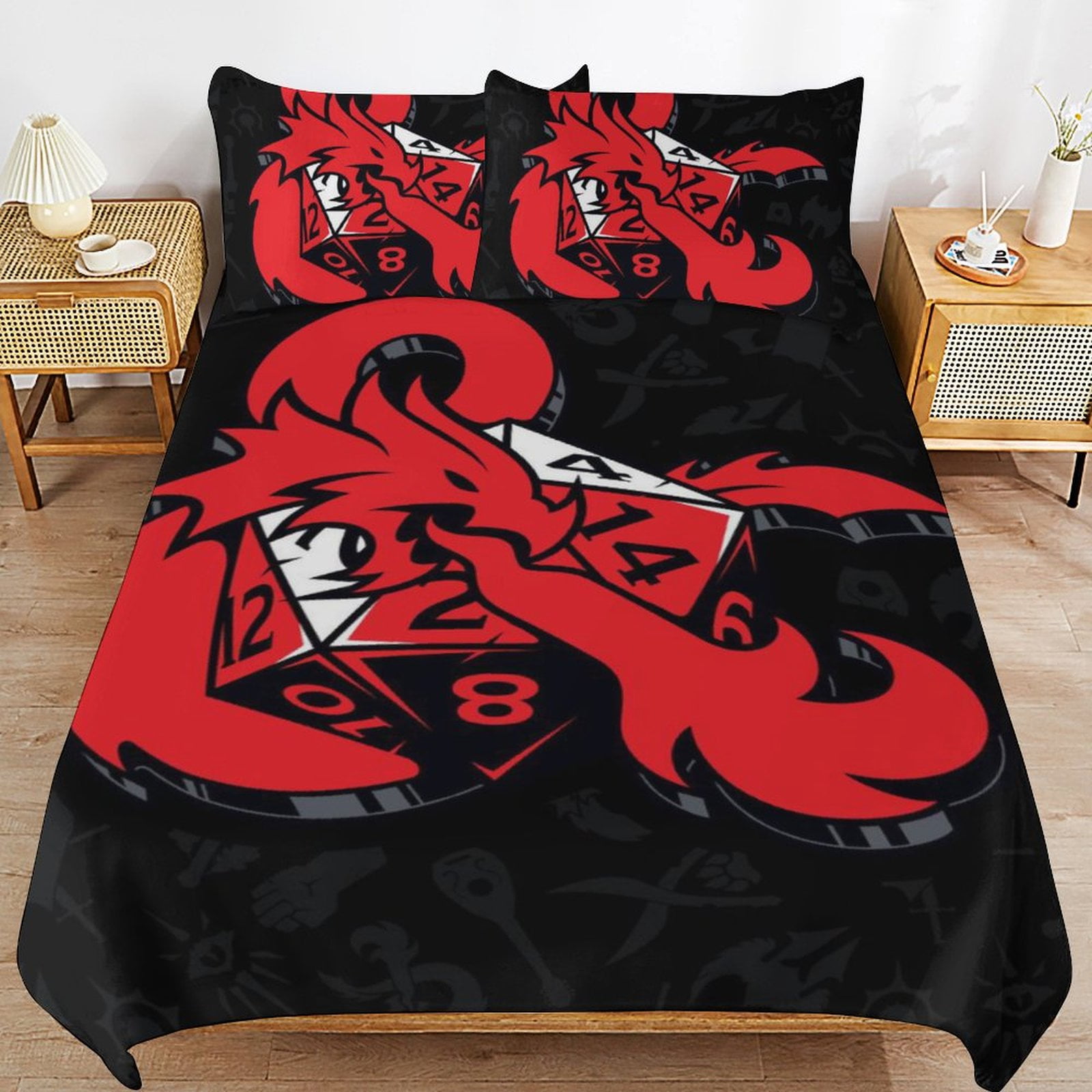 DND Dungeons And Dragons Bedding Set Anime Bedding Set Cartoon Duvet ...