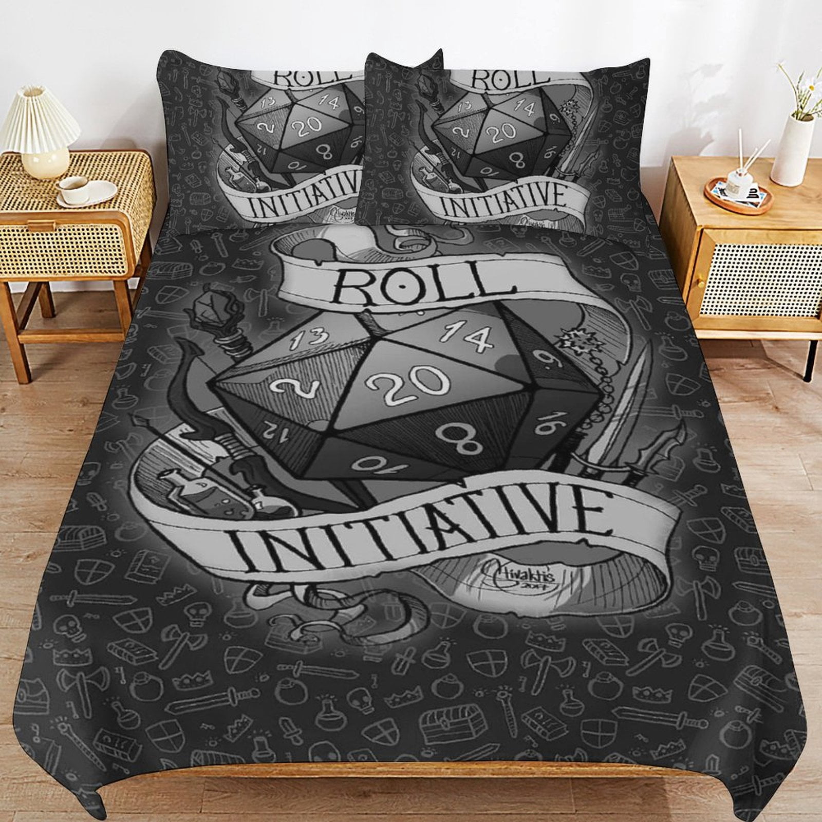 DND Dungeons And Dragons Bedding Set Anime Bedding Set Cartoon Duvet ...