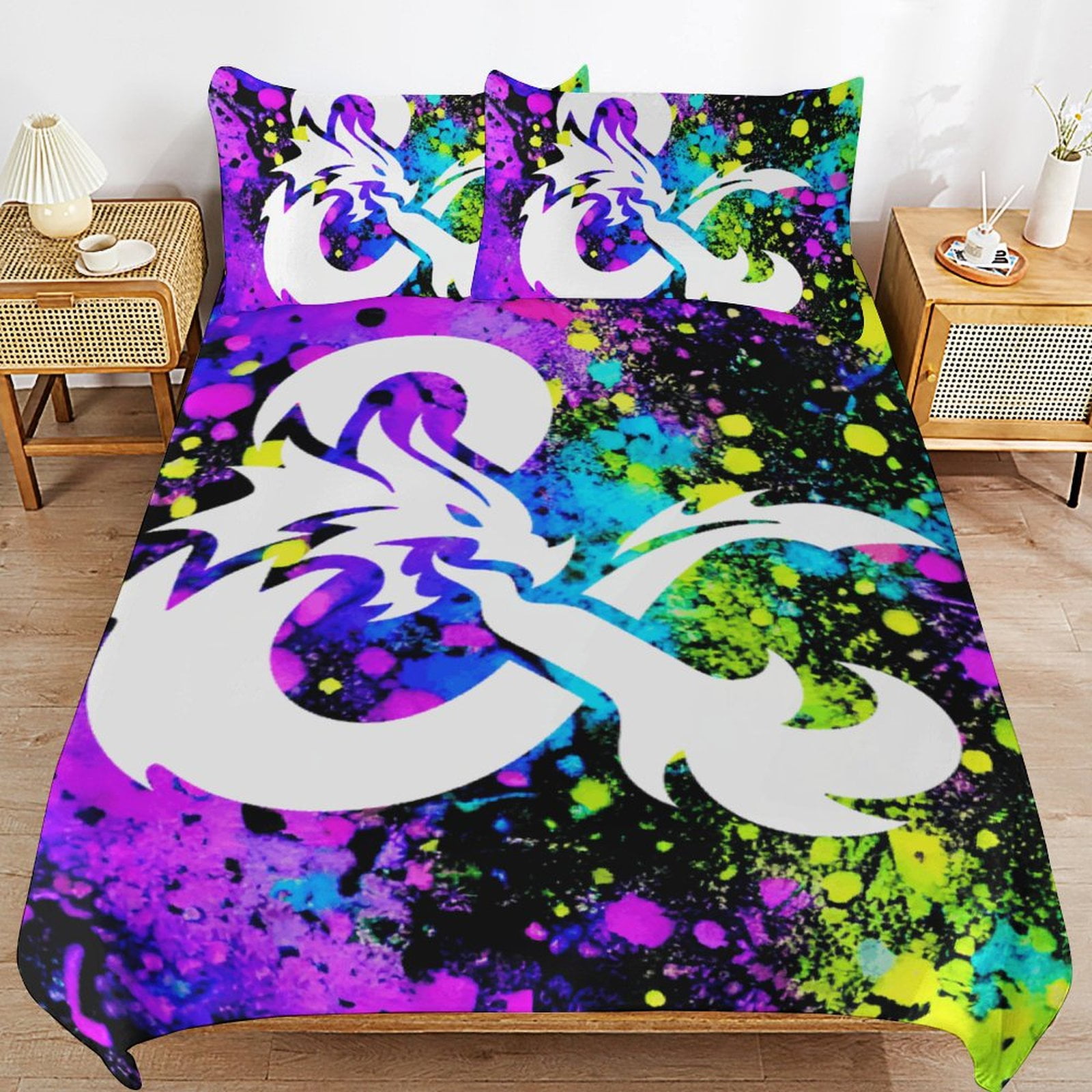 DND Dungeons And Dragons Bedding Set Anime Bedding Set Cartoon Duvet ...