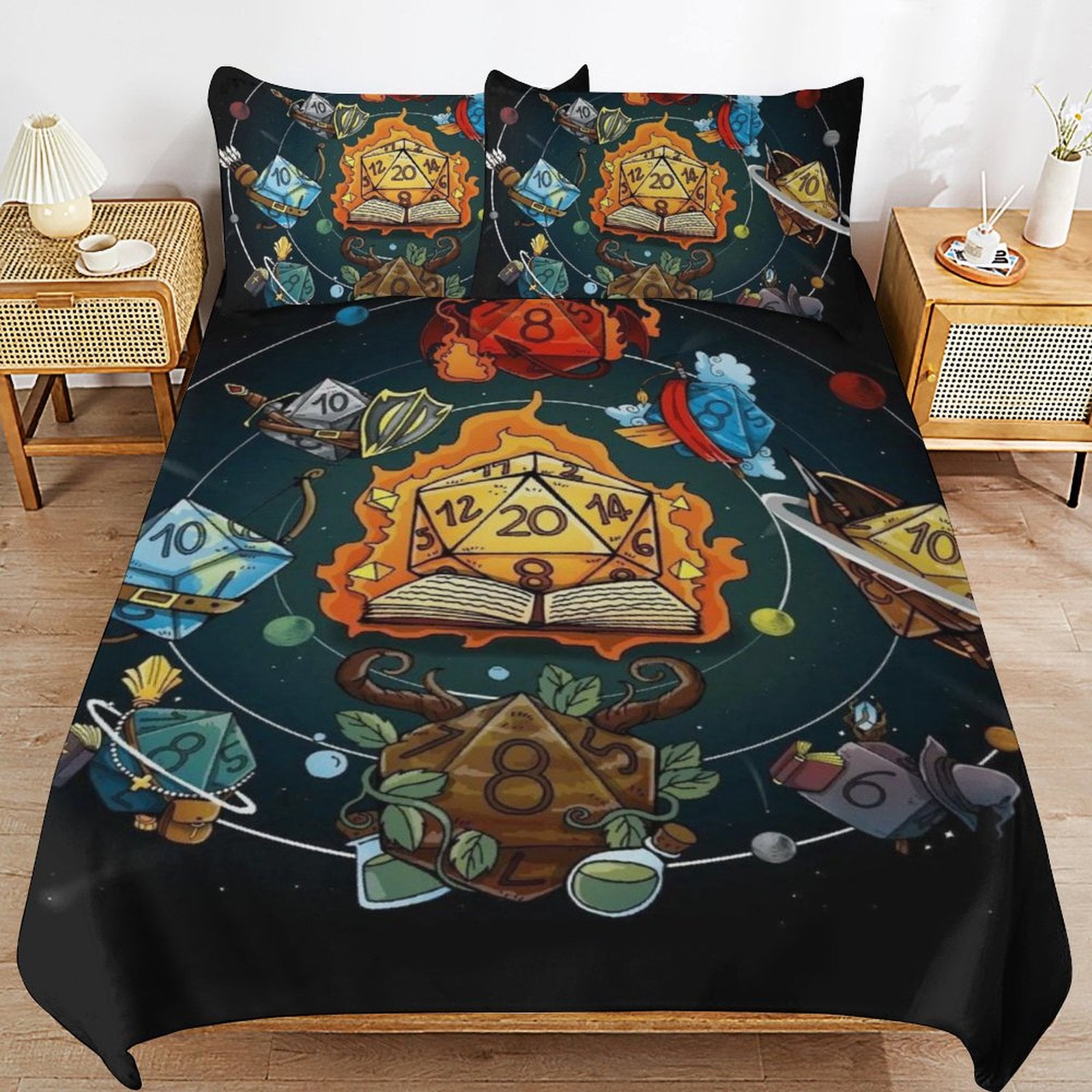 DND Dungeons And Dragons Bedding Set Anime Bedding Set Cartoon Duvet ...