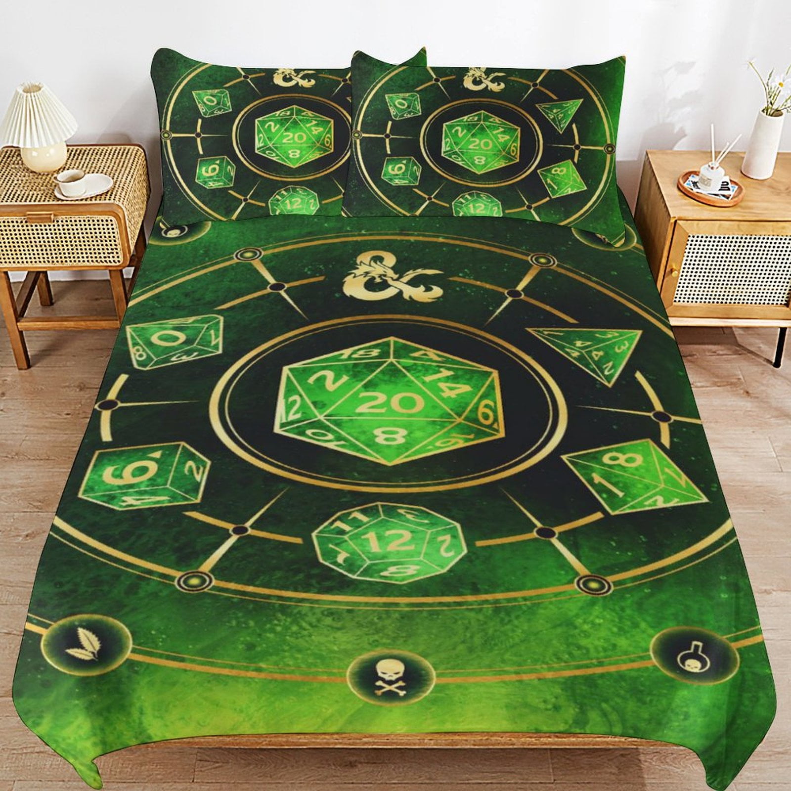 DND Dungeons And Dragons Bedding Set Anime Bedding Set Cartoon Duvet ...