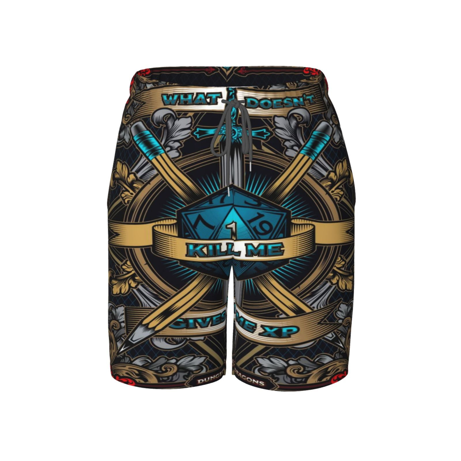 DND Dungeons And Dragons Boys Swim Trunks with Mesh Liner Bathing Suits ...
