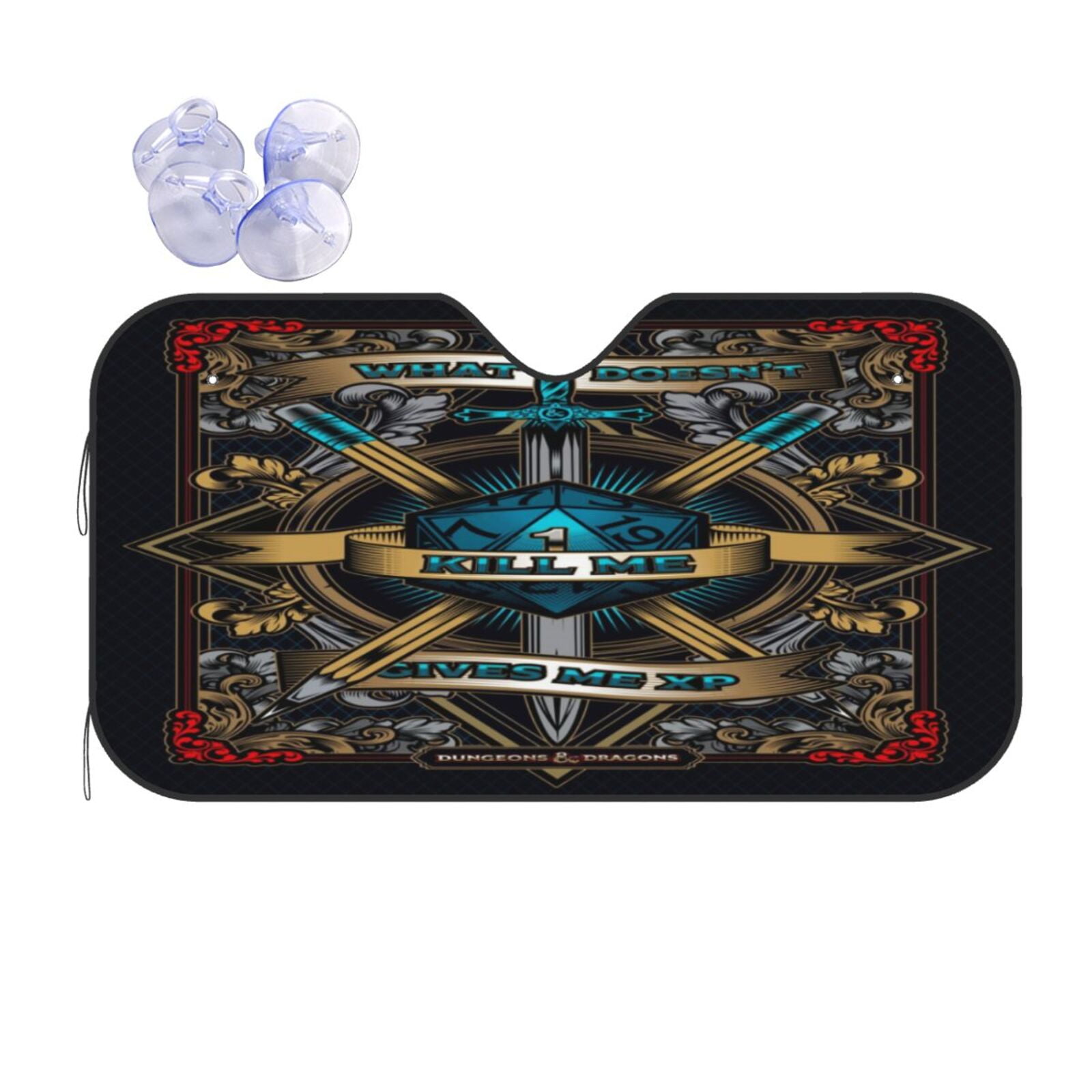 DND Dungeons And Dragons Car Windshield Sunshade Foldable Keep Vehicle ...