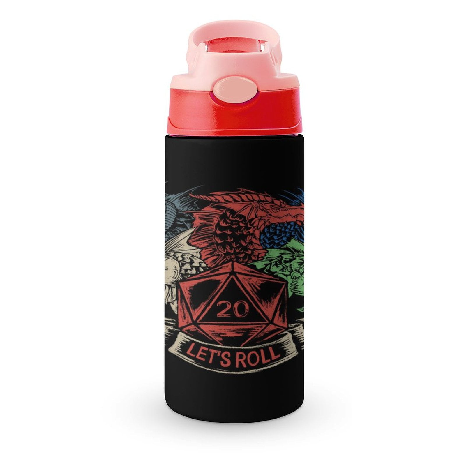 DND Dungeons And Dragons Kids Water Bottle with Straw Lid Insulated ...