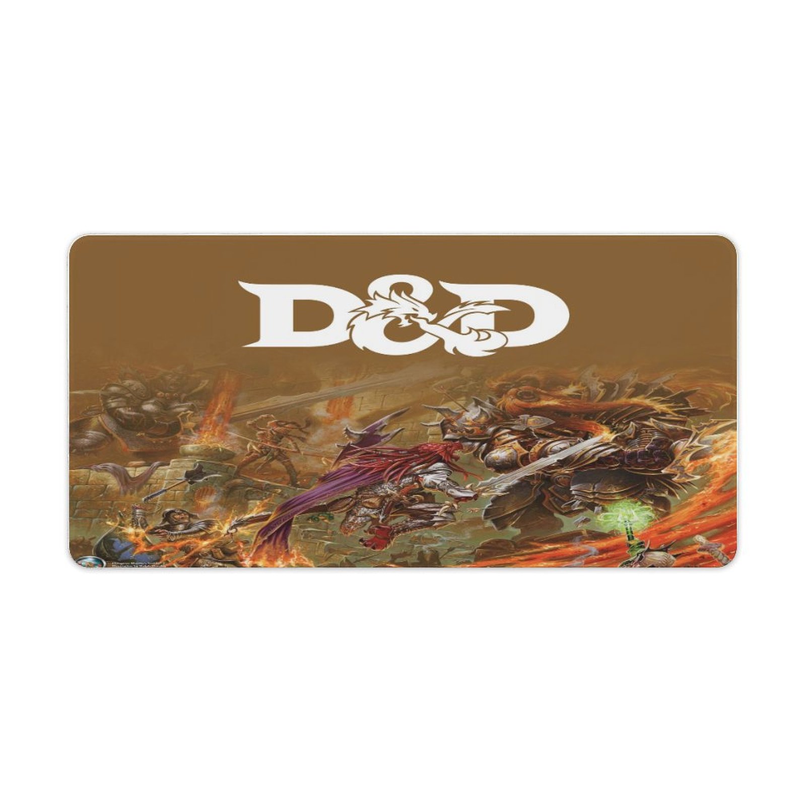 DND Dungeons And Dragons Mouse Pad with Stitched Edge Desk Mat Keyboard ...