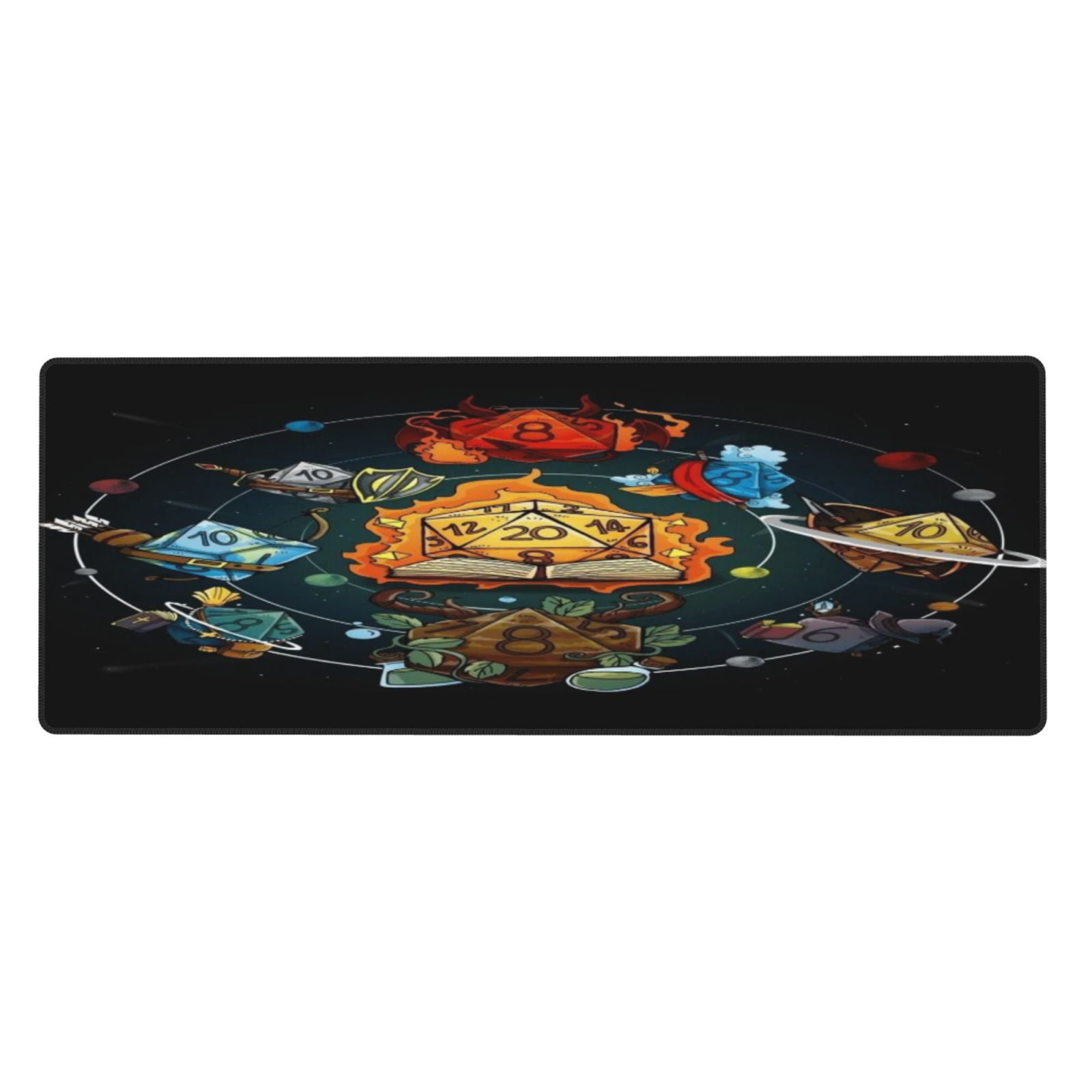 DND Dungeons And Dragons Mouse Pad with Stitched Edge Desk Mat Keyboard ...