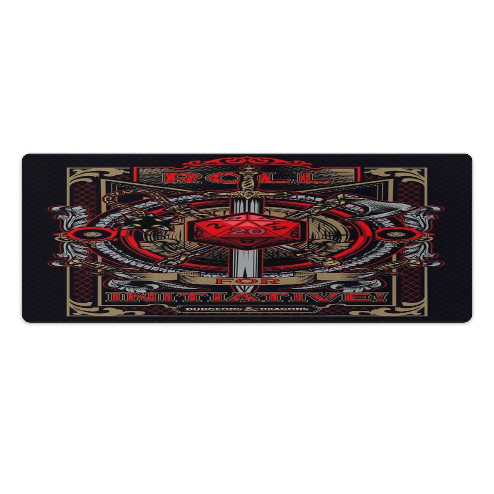 DND Dungeons And Dragons Mouse Pad with Stitched Edge Desk Mat Keyboard ...