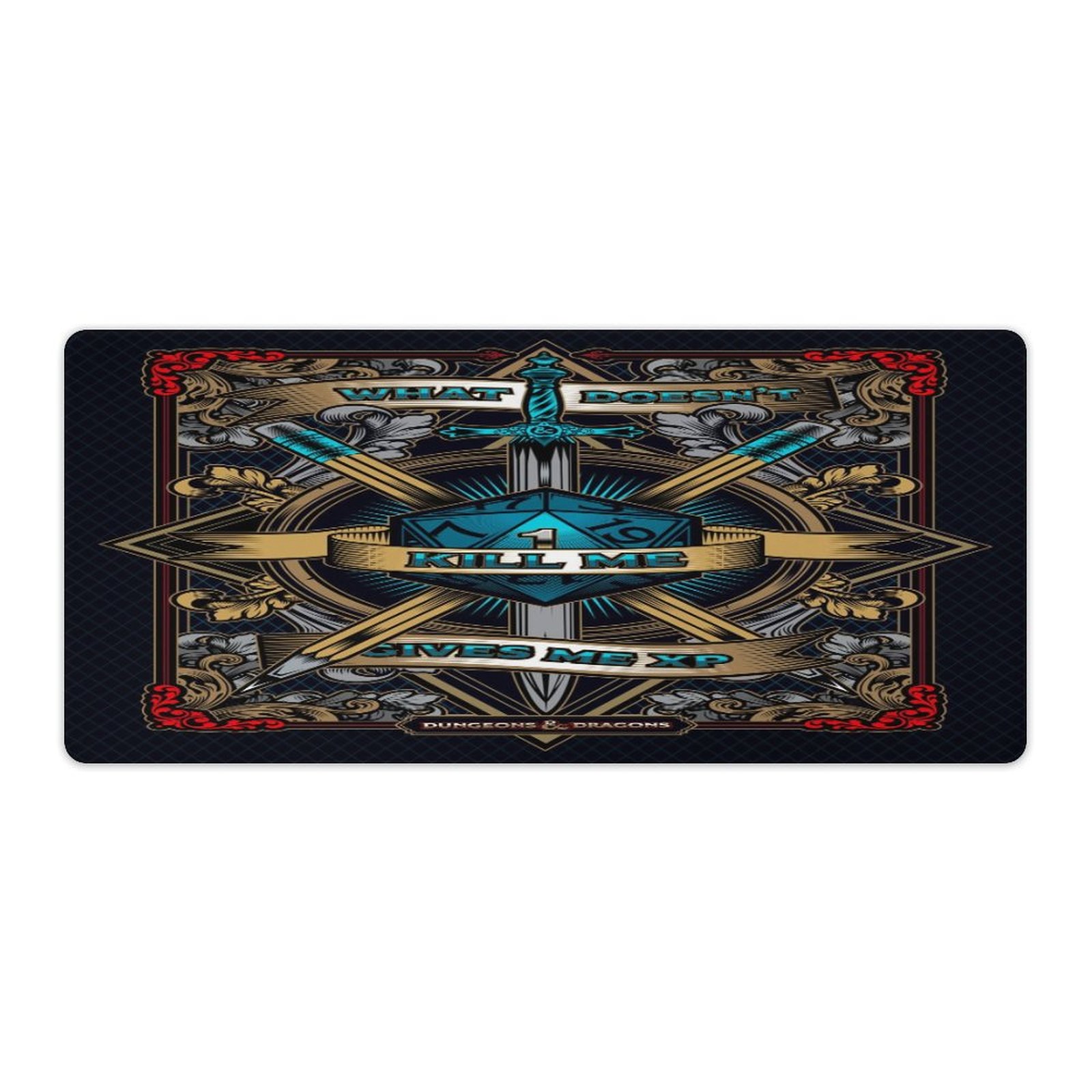 DND Dungeons And Dragons Mouse Pad with Stitched Edge Desk Mat Keyboard ...