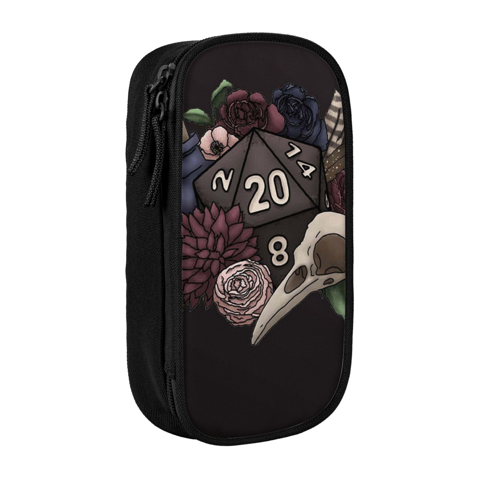 DND Dungeons And Dragons Pencil Pouch Case Makeup Bag Large Capacity Zipper Cosmetic Bag Double ...