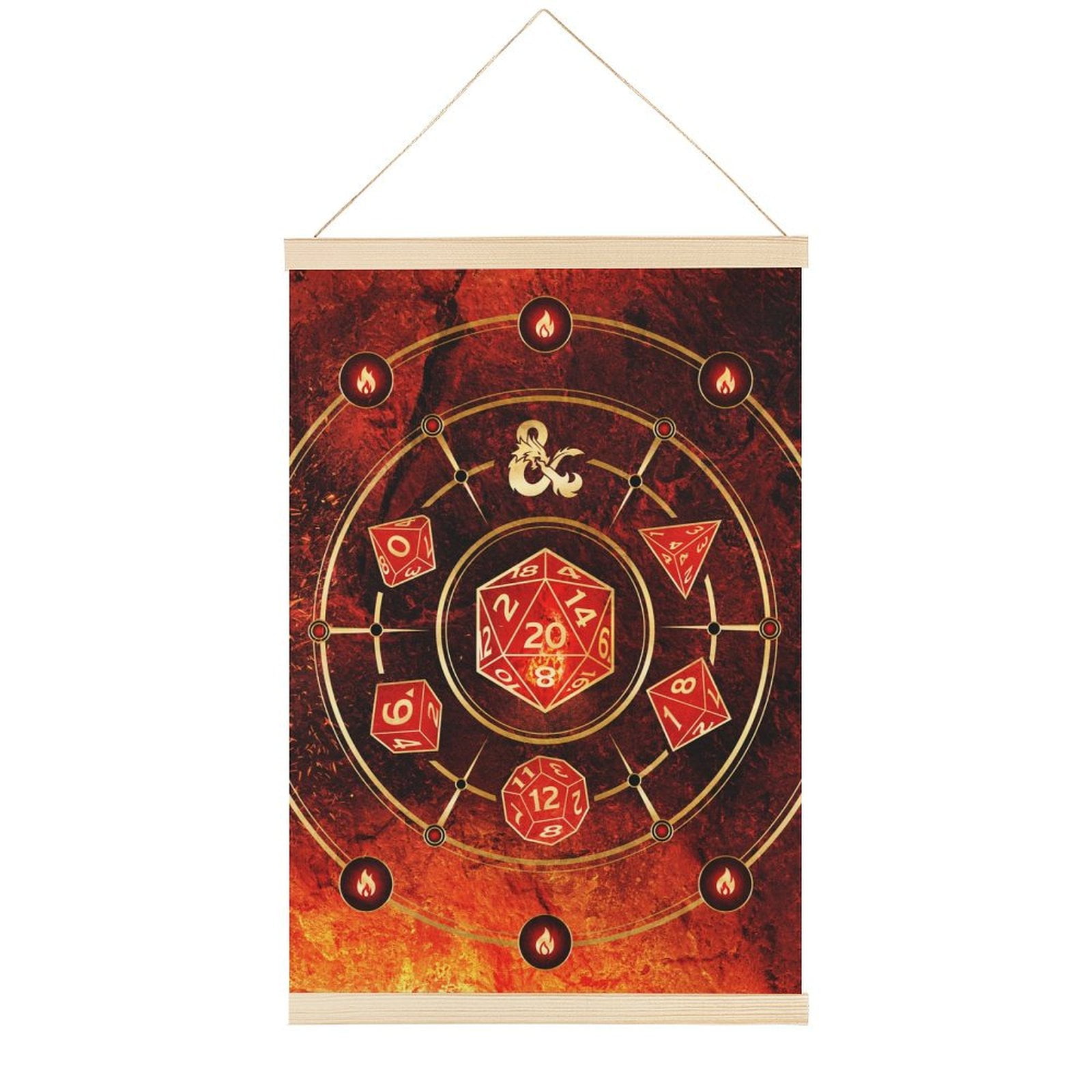 DND Dungeons And Dragons Poster Wall Fabric Decor Hanging Paintings ...
