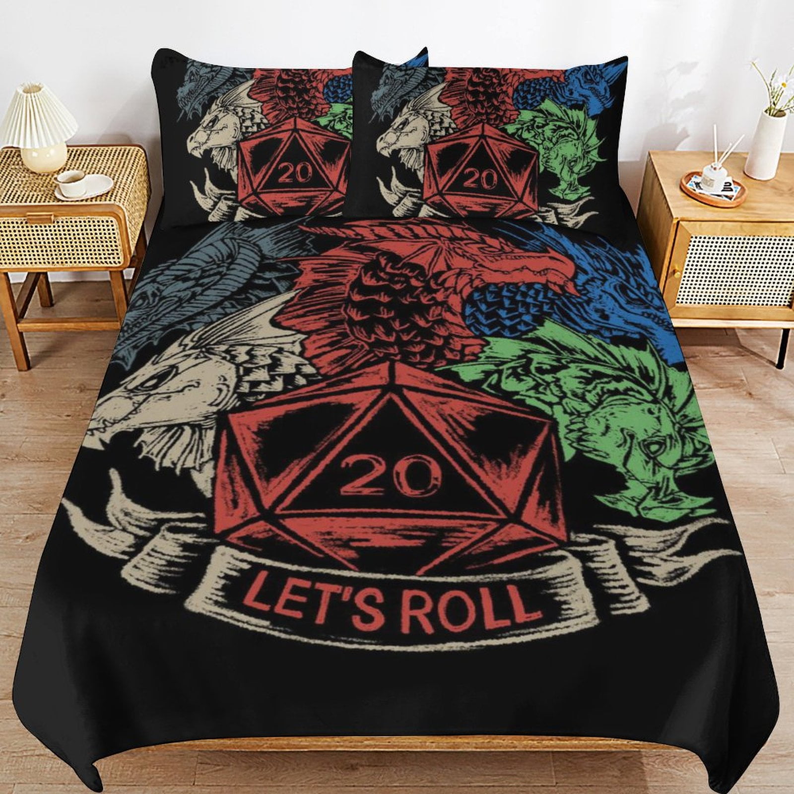 DND Dungeons And Dragons Bedding Set Anime Bedding Set Cartoon Duvet ...