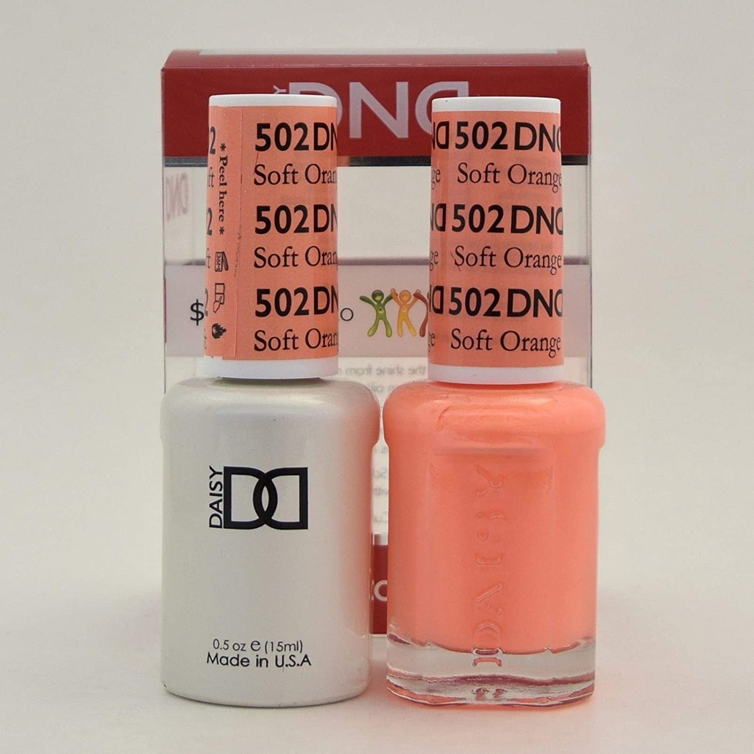 DND Nail Polish Gel & Matching Lacquer Set (502 - Soft Orange ...