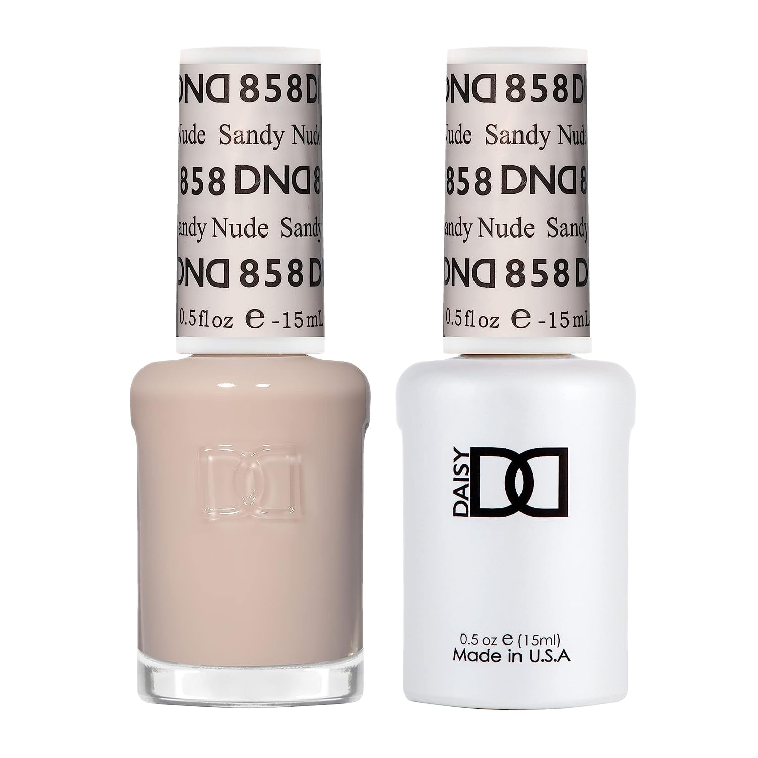 DND Duo Set - 1 each of Gel Polish and Nail Polish, 858 Sandy Nude, 0.5 ...